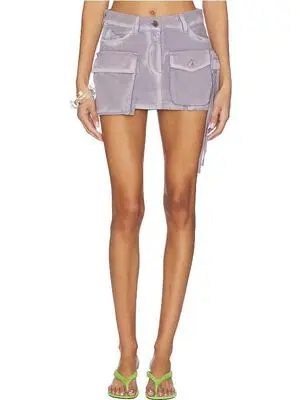 Attico Cargo Mini Skirt - Mauve Fade