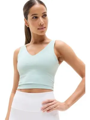 Athleta Transcend V-neck Crop Sports Bra A-c - Current