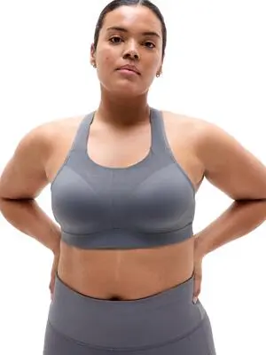 Athleta Speed Run High Support Sports Bra - Slate