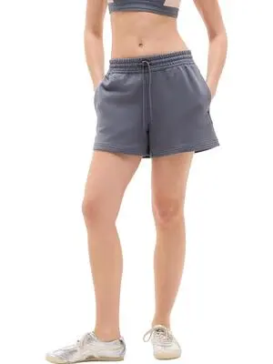 Athleta Fleece Mid-rise 4" Short - Slate