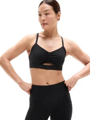 Athleta Vital Cinch Sports Bra A-c - Black