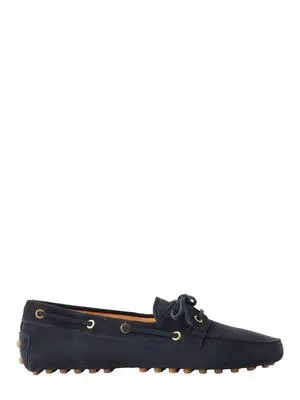 TOD'S Gommino Suede Boat Shoes Blue