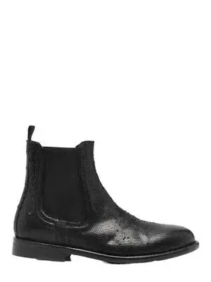 SOMMET Textured Ankle Chelsea Boots - Black