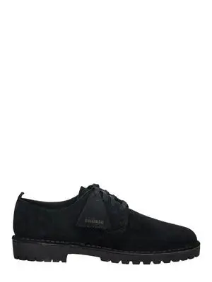 Clarks Rock Lo Suede Derby Shoes - Black