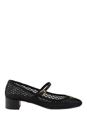 Prada 35mm Mesh Heeled Pumps - White