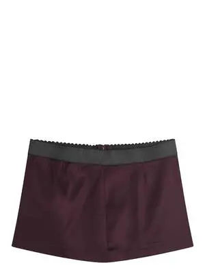 SKIMS Stretch Satin Mini Skirt - Currant