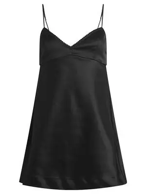 SKIMS Stretch Satin Mini Dress - Obsidian