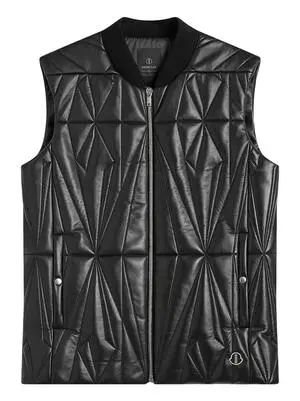 Rick Owens X Moncler Geocamo Flight Leather Vest - Black