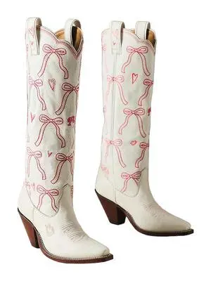 BESITA BOOTS Besita Boots Leather Tall Western Boots White