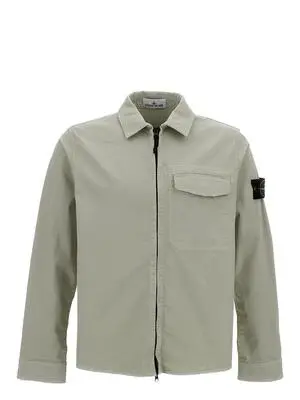 Stone Island Cotton Canvas Overshirt - Grey