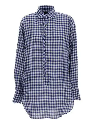 MAISON JEJIA Linen Vichy Shirt Dress - Multicolor