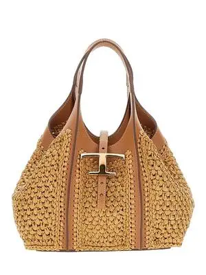 TOD'S T Timeless Shopping Bag - Beige