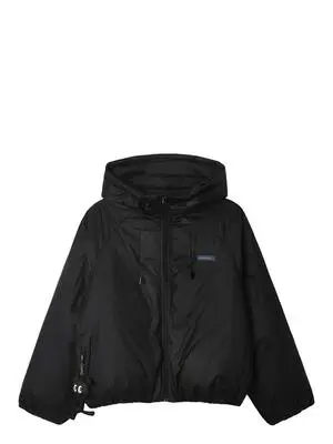 MINI CREAM Hooded Zip-fastening Jacket - Black