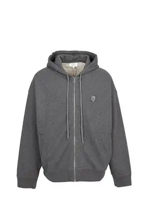 Maison Kitsuné Fox Head Zip-up Hoodie - Gray