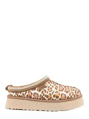 UGG Tazz Plains Leopard-Print Mules Neutrals