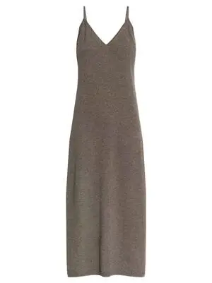 LISA YANG Marlie V-neck Midi Dress - Brown
