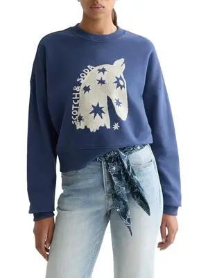 Scotch & Soda Cotton Graphic Sweatshirt - Oceana
