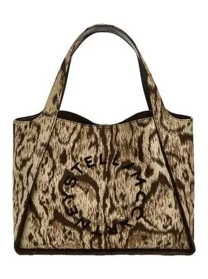 Stella McCartney Logo Leopard Print Tote - Multicolor Brown