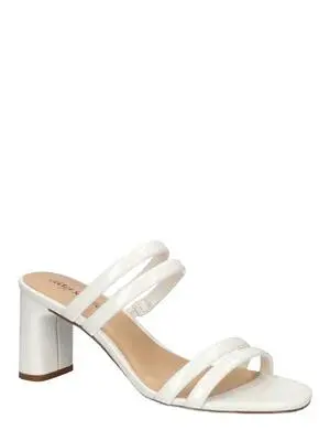 EASY WORKS BY EASY STREET Jemma Slide Sandal - White Crinkled Patent