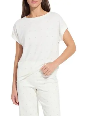 Lyssé Nisha Embellished Jersey Top - Off White