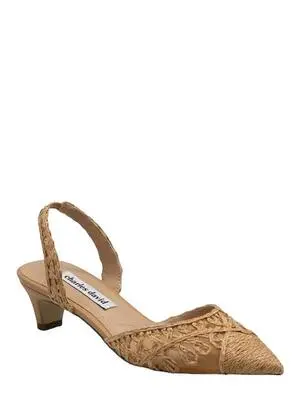 CHARLES DAVID Artiste Slingback Pumps - Natural