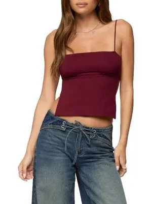 EDIKTED Jinx Open Back Camisole - Wine