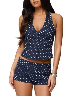 EDIKTED Polka Dot Halter Top