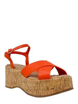 SHU SHOP Indiana Platform Sandal - Orange
