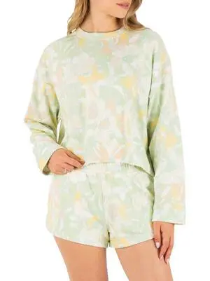 Hurley Safari Floral Boxy Crewneck Sweatshirt - Spray