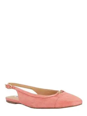 Dune London Hanna Slingback Cap Toe Flat - Pink
