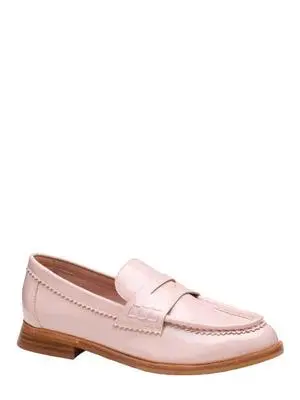 Johnston & Murphy Gillian Patent Leather Penny Loafer - Blush Patent Leather