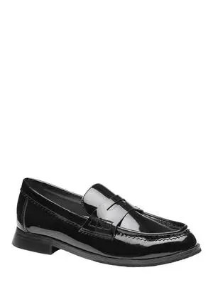 Johnston & Murphy Gillian Patent Leather Penny Loafer - Black Patent Leather