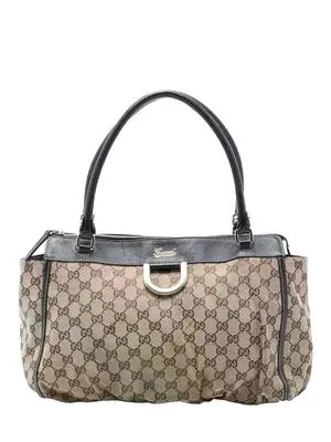 Gucci Gg Canvas Abbey D-ring Tote Bag - Brown