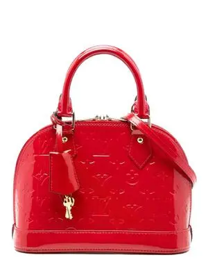 LOUIS VUITTON 2016 Monogram Vernis Alma Bb Satchel - Red