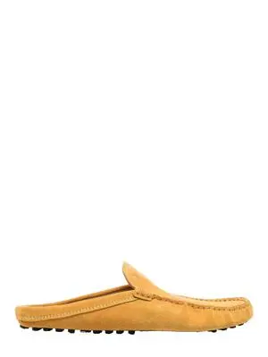 TOD'S Gommino Suede Slippers - Yellow