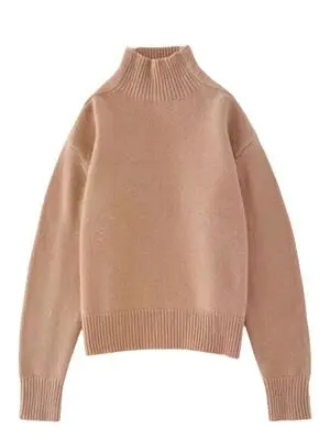 Studio Nicholson Gomes Ribbed Turtleneck Top - Brown