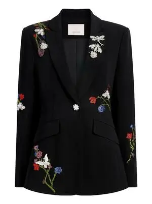 CINQ À SEPT Floral-Embellished Cheyenne Blazer