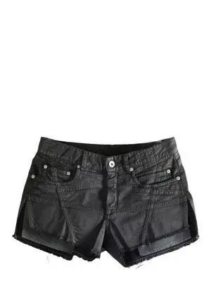 Rick Owens Fringed-hem Shorts - Black