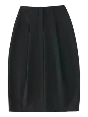 Studio Nicholson Pleated Midi Skirt - Black