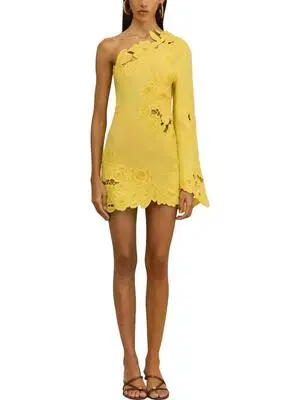 Cult Gaia Marlena One-shoulder Mini Dress - Yellow