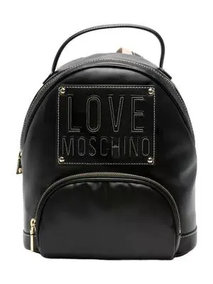 Moschino Logo-appliqué Backpack - Black