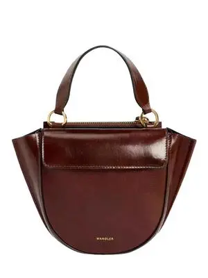 WANDLER Hortensia Top Handle Satchel - Brown