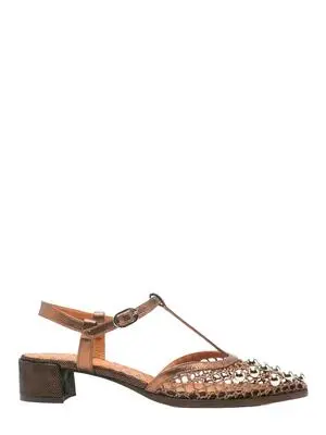 Chie Mihara Hagila Studded Heeled Pumps - Brown