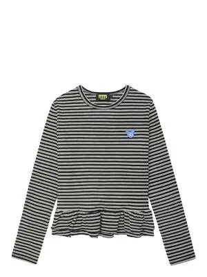 MINI CREAM Striped Long-sleeve T-shirt - Black