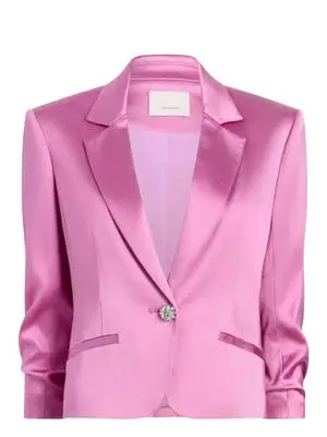 Cinq À Sept Textured Satin Khloe Jacket - Pink