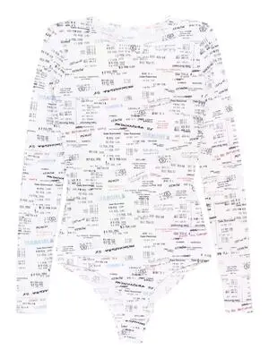 MAISON MARGIELA Printed Bodysuit - White