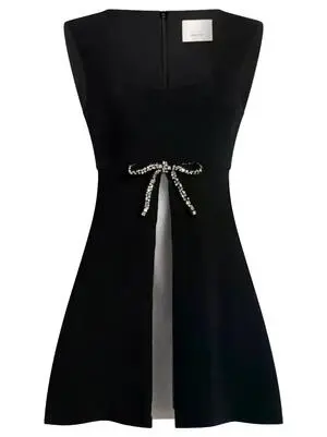 Cinq À Sept Jo Bow Sleeveless Dress - Black