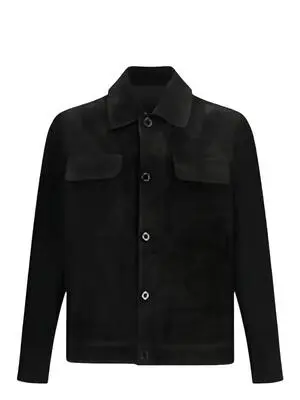 SALVATORE SANTORO Button-up Leather Jacket - Black