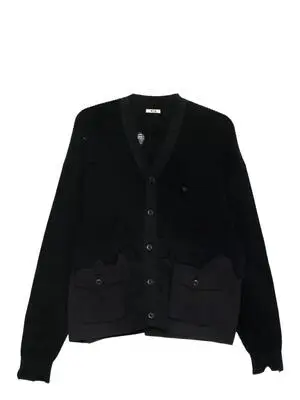 KHOKI Distressed Pocket Cardigan - Black