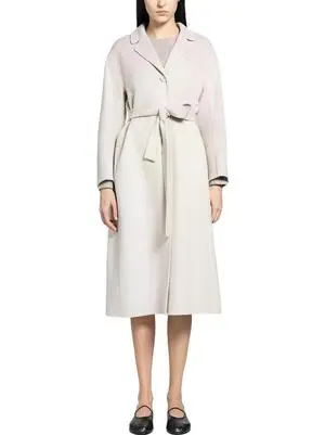 Max Mara Flared Wool Coat - Neutrals